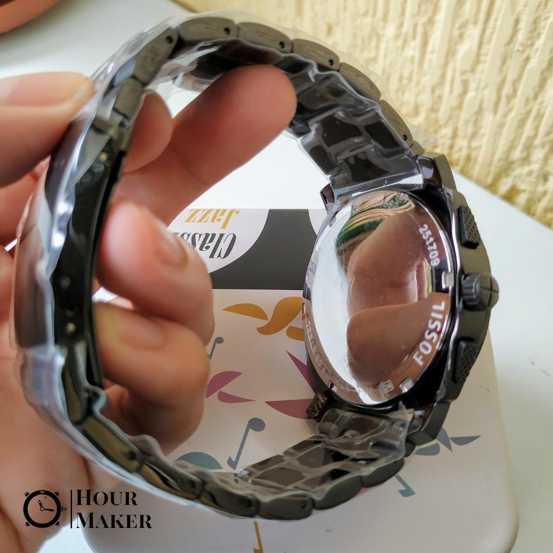 Fossil FS4662 Machine Chronograph Smoke Stainless Steel Watch, Men's ...