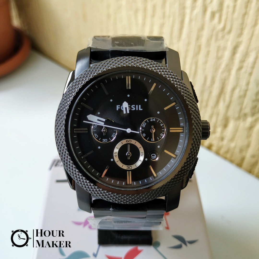 Fossil FS4662 Machine Chronograph Smoke Stainless Steel Watch, Men's ...