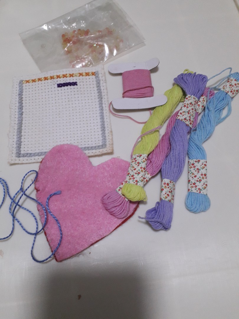 FREE! half done craft work material, Hobbies & Toys, Stationery & Craft ...