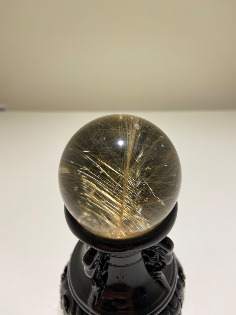 Gold Rutile Fish Bone Shape Sphere, Hobbies & Toys, Memorabilia ...