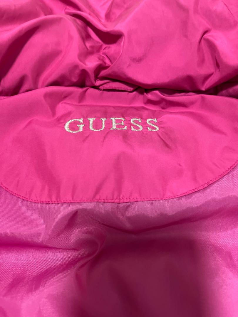 Guess Winter Jacket in pink, Babies & Kids, Babies & Kids Fashion on ...