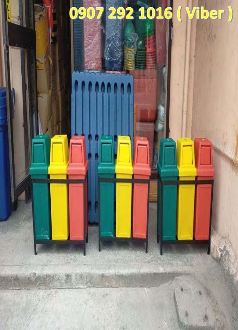 Hooded bin trash bin 28L segregation 197, Furniture & Home Living ...