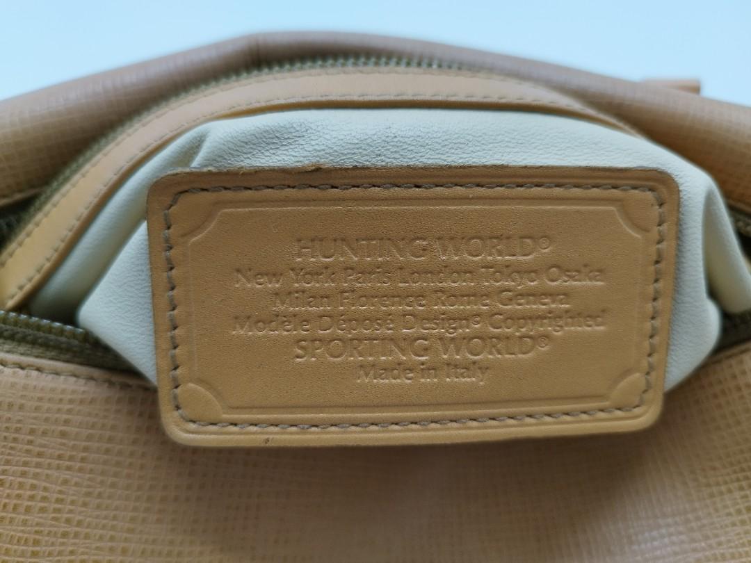 Hunting World Leather Barrel bag, Luxury, Bags & Wallets on Carousell