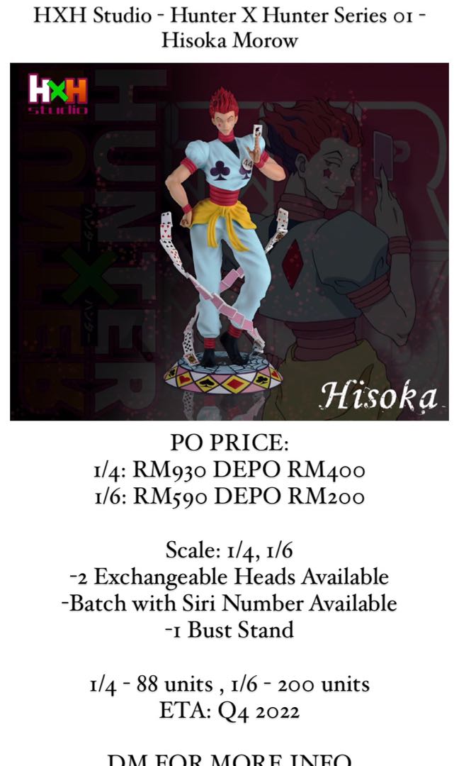 HXH Studio - Hunter X Hunter Series 01 - Hisoka Morow, Hobbies & Toys ...