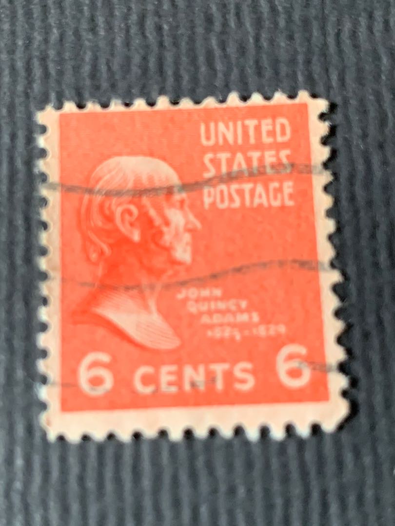 John Quincy Adams US postage stamp 6 cents, Hobbies & Toys, Memorabilia ...