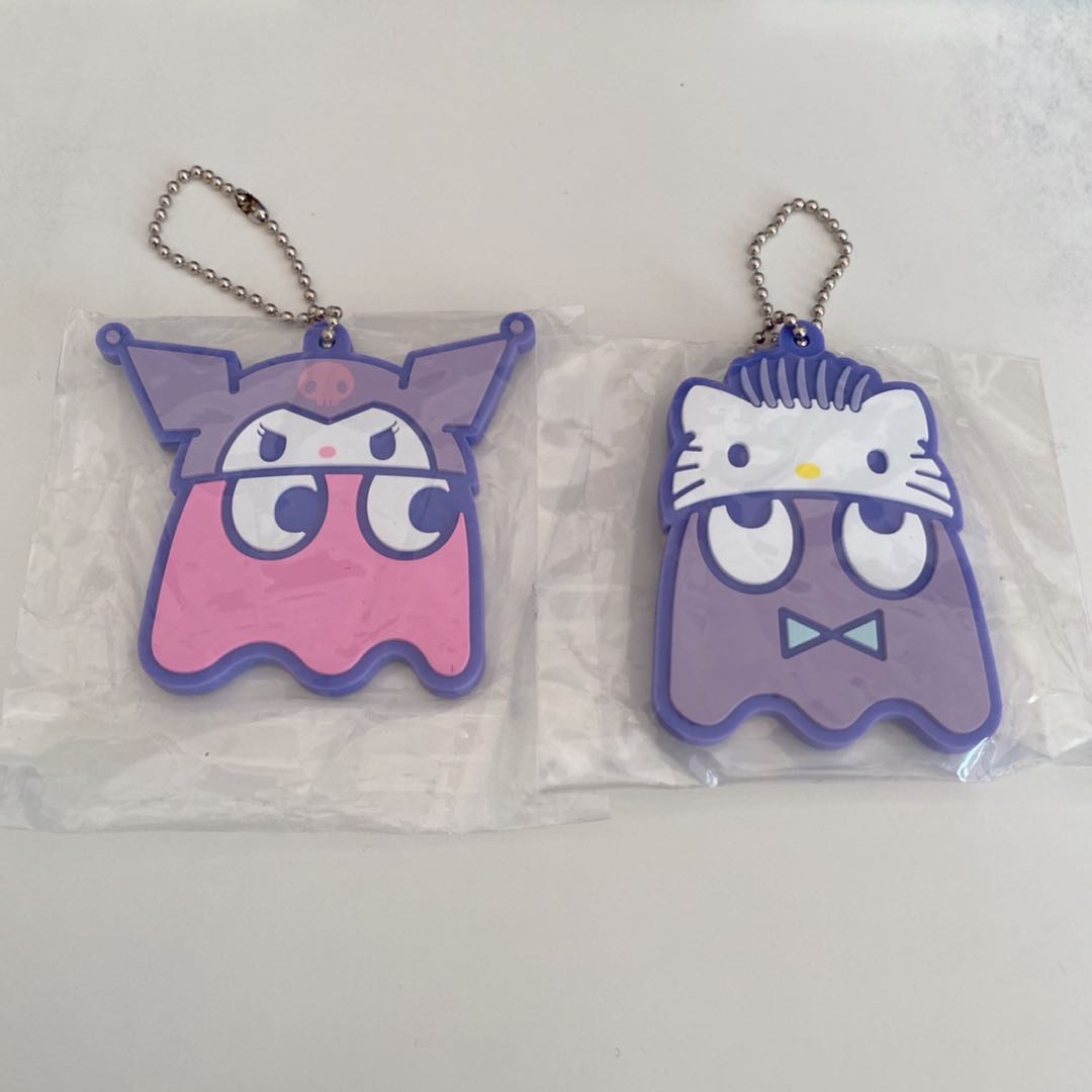 kuromi and dear daniel pacman rubber straps / keychains (sanrio ...