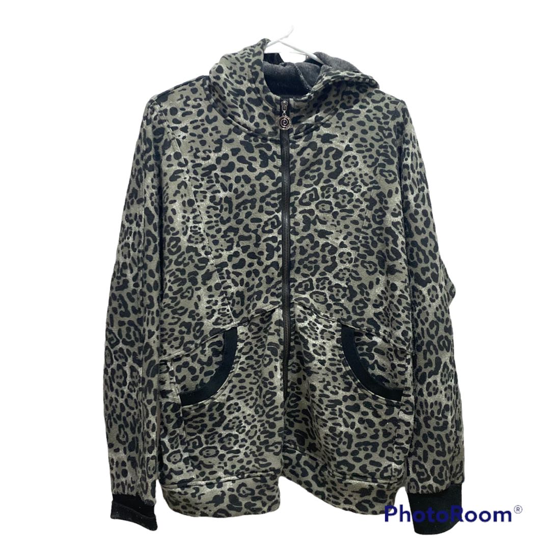 Leopard Print Gray and Black Jacket, Women's Fashion, Coats, Jackets ...