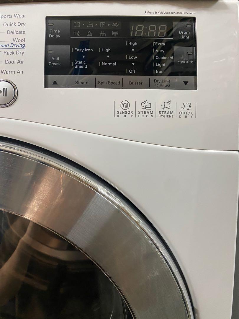 LG 8KG TrueSteam Sensor Dry Condenser Dryer, TV & Home Appliances ...