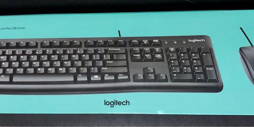 LOGITECH Wired Keyboard & Mouse Combo, Computers & Tech, Parts ...