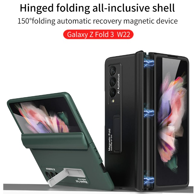 Magnetic Hinge Funda For Samsung Galaxy Z Fold 3/ 4 Case Bracket Stand ...