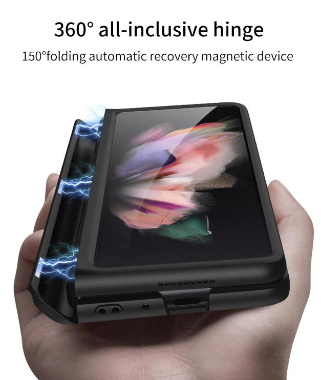Magnetic Hinge Funda For Samsung Galaxy Z Fold 3/ 4 Case Bracket Stand ...