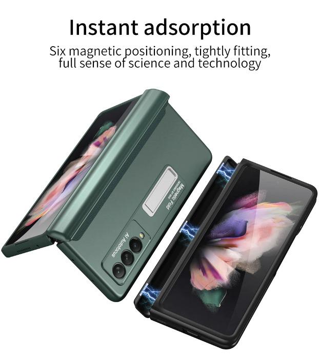 Magnetic Hinge Funda For Samsung Galaxy Z Fold 3/ 4 Case Bracket Stand ...