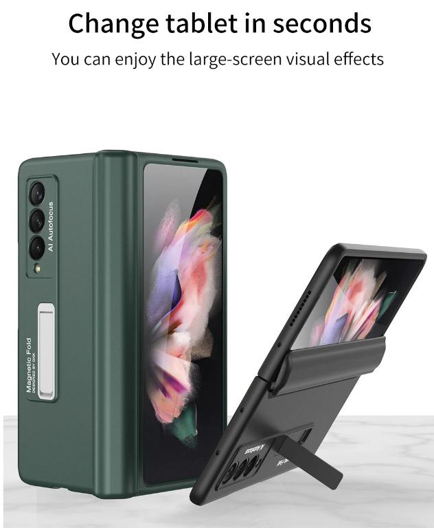Magnetic Hinge Funda For Samsung Galaxy Z Fold 3/ 4 Case Bracket Stand ...