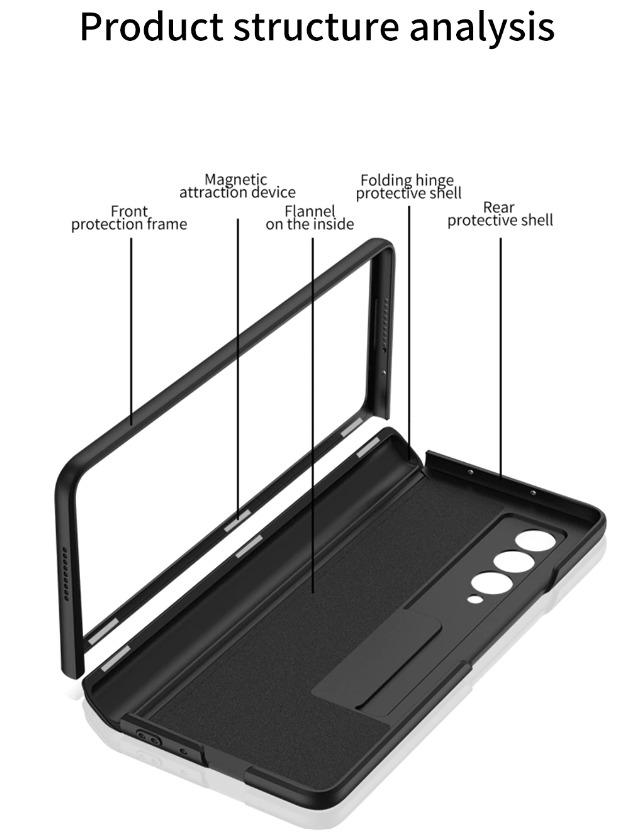 Magnetic Hinge Funda For Samsung Galaxy Z Fold 3/ 4 Case Bracket Stand ...