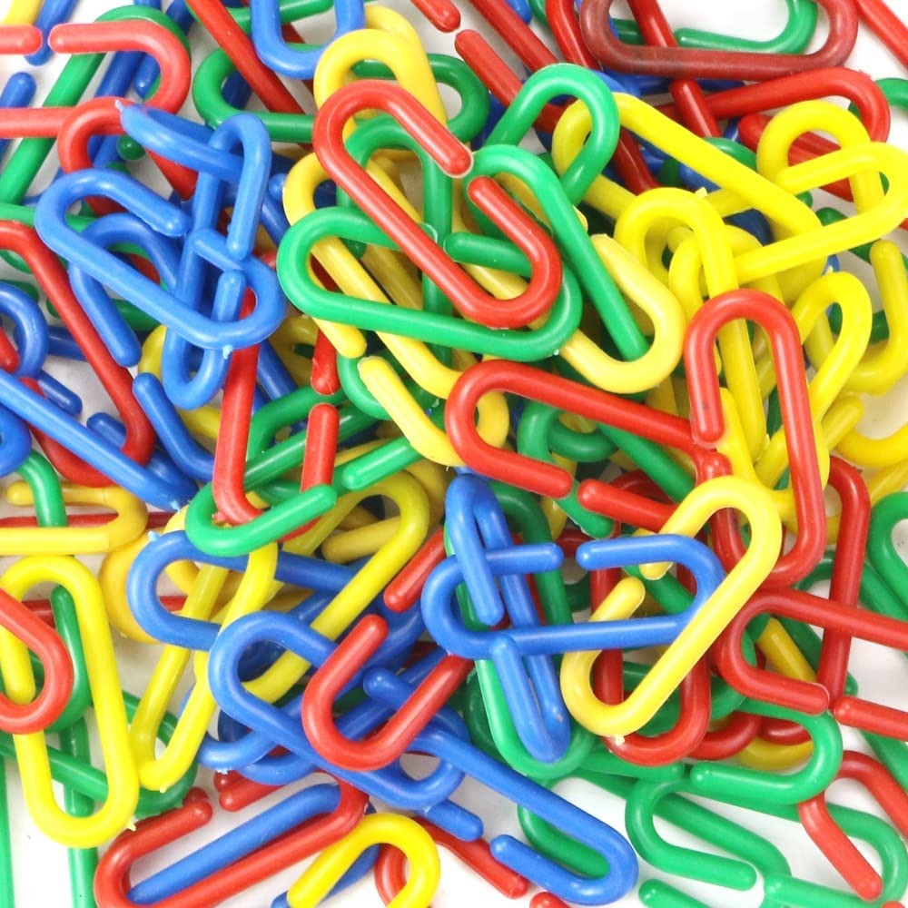 Manipulative - Plastic C clip Hook Link and Learn links Clips x 100 pcs ...