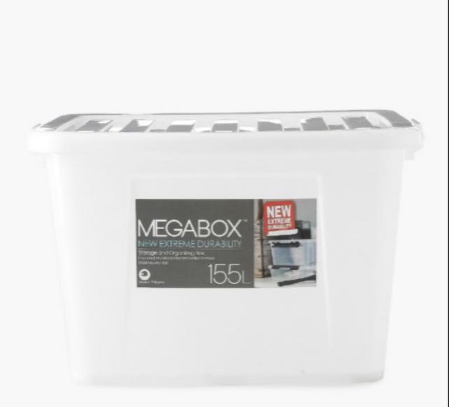 MEGABOX 155 LITERS (WHITE) MG-800 MegaBox High-Impact Storage box 155 ...
