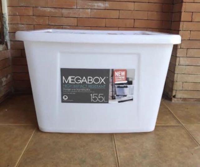 MEGABOX 155 LITERS (WHITE) MG-800 MegaBox High-Impact Storage box 155 ...
