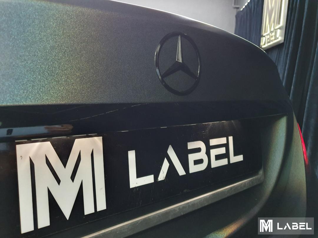 Mercedes Benz C180 Full Vinyl Wrap - Satin Holographic Grey, Car ...
