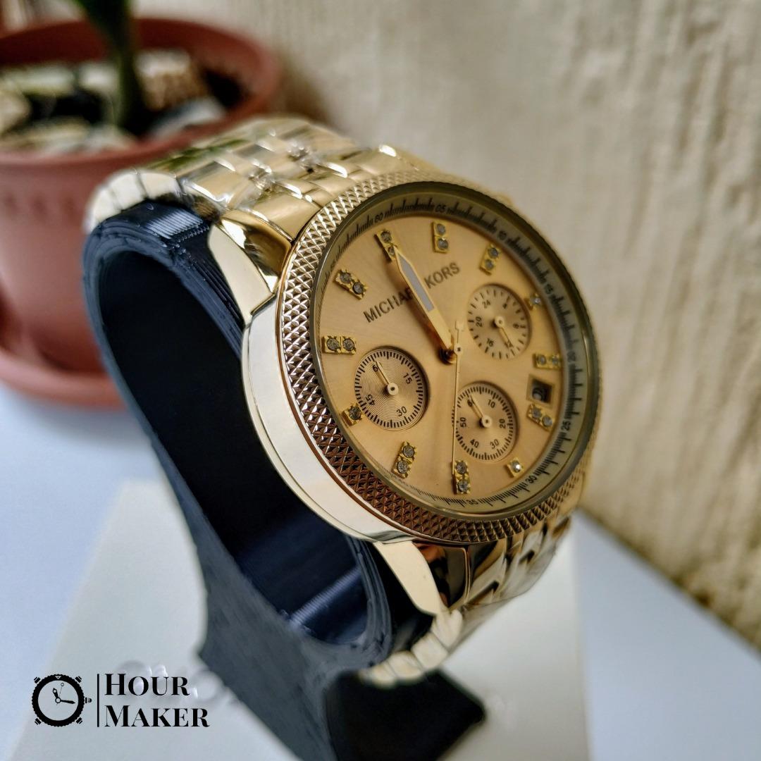 MICHAEL KORS MK5676 Ritz Chronograph Gold-tone Ladies Watch, Women's ...