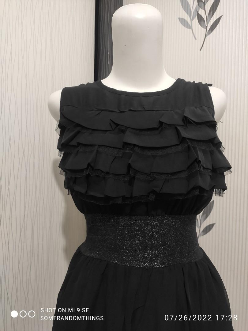 Midi Dress Sifon Umpak umpak - LD : 80, PB : 76, Fesyen Wanita, Pakaian Wanita, Gaun & Rok di ...