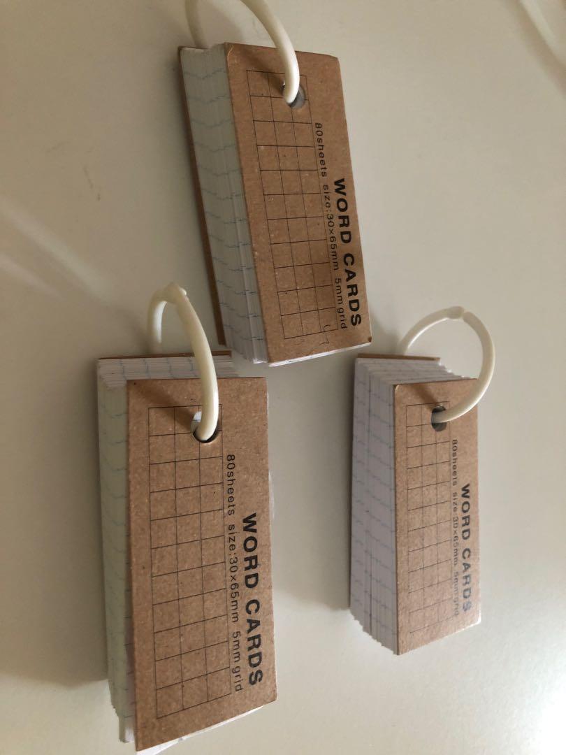 Muji Word Cards, Hobbies & Toys, Stationary & Craft, Other Stationery ...