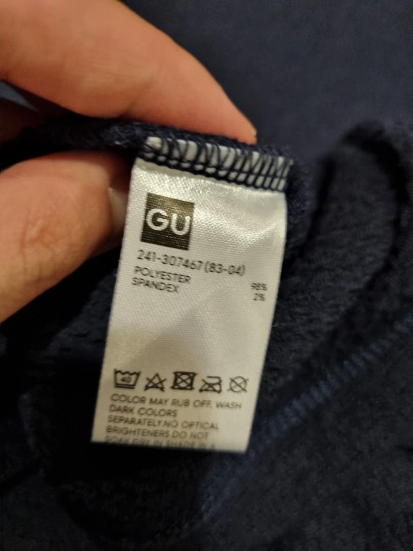 Navy Blue GU Top, Women's Fashion, Tops, Blouses on Carousell