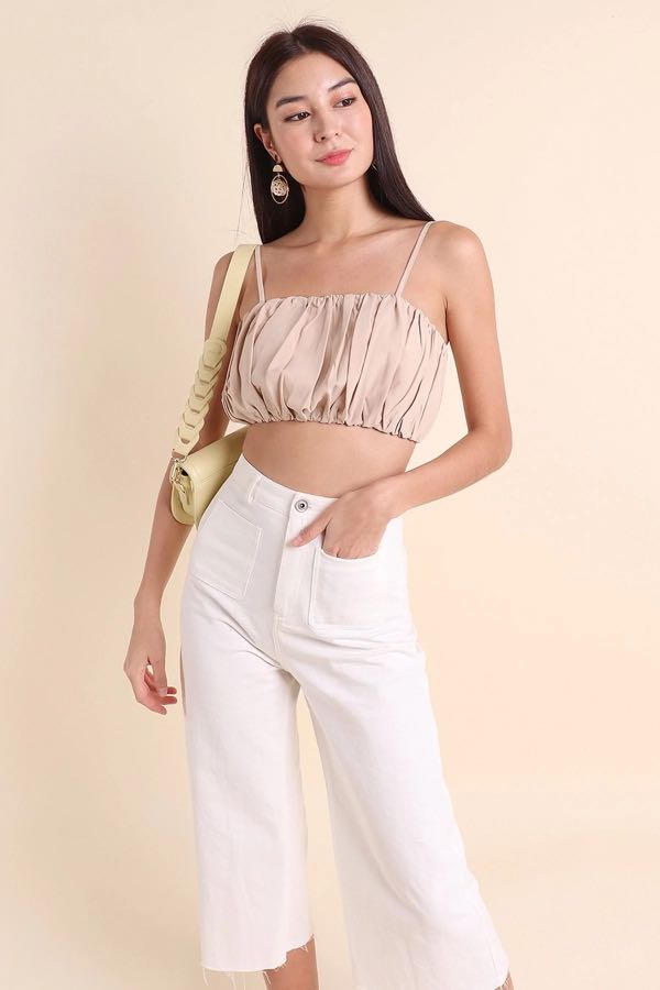 Neonmello SUBSTANCE CROPPED TOP IN ECRU, Women's Fashion, Tops ...