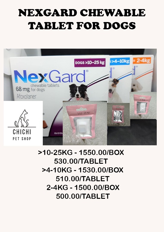 NEXGARD CHEWABLE TABLET, Pet Supplies, Health & Grooming on Carousell