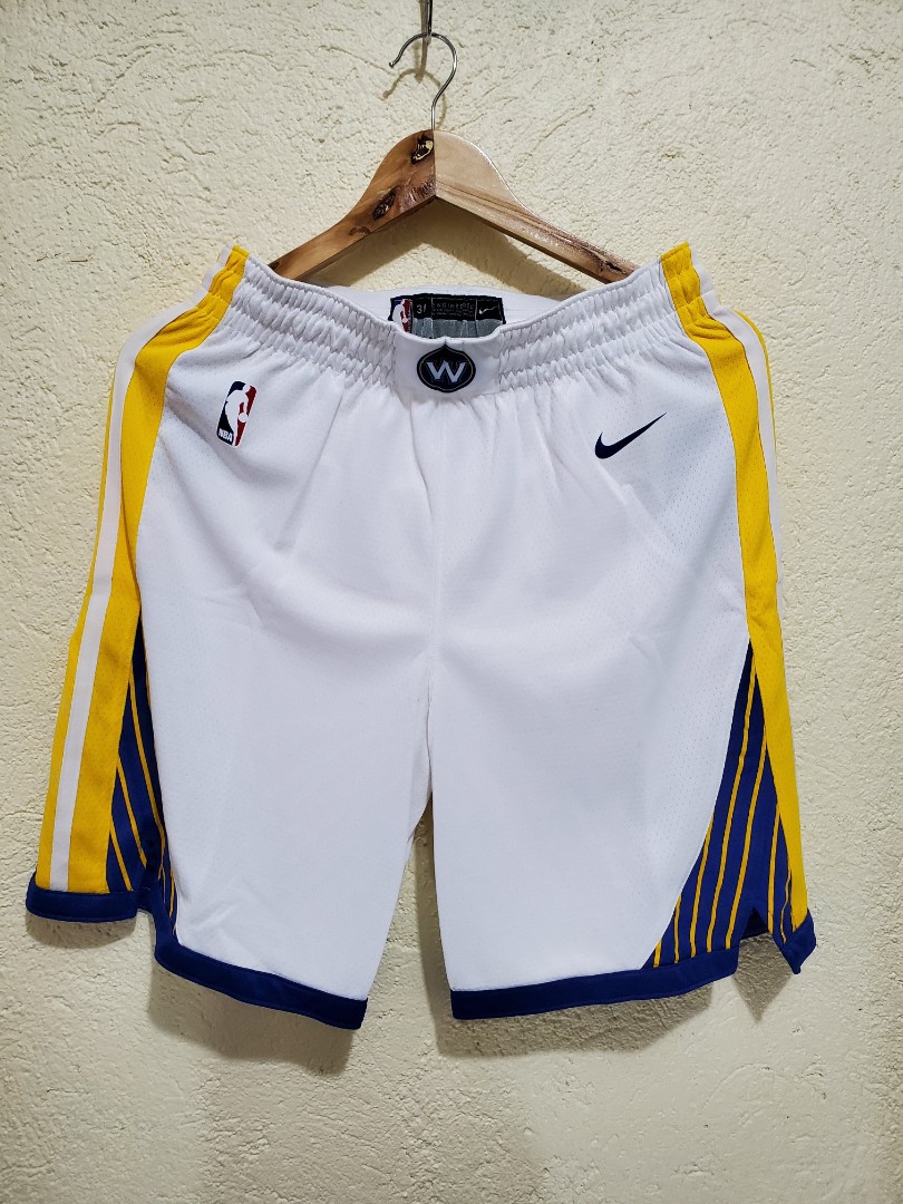 Nike GSW White Association Edition Swingman Basketball Shorts (Small ...