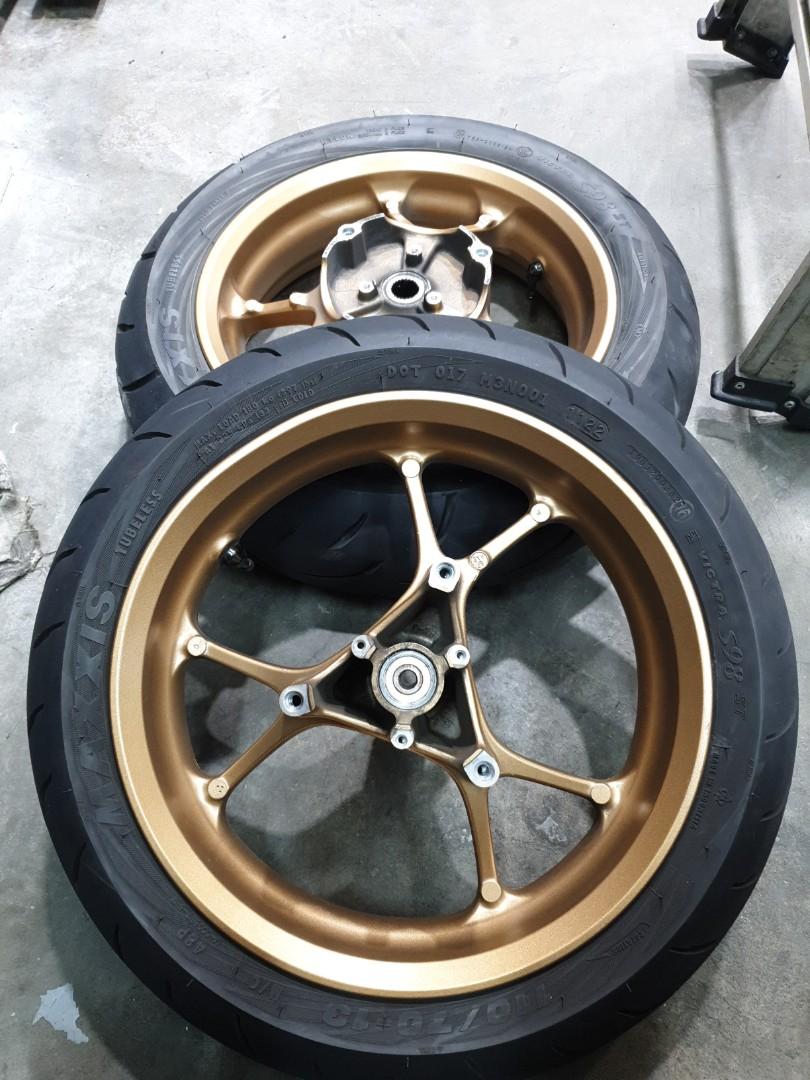 NMAX V2 Original Rims, Motorcycles, Motorcycle Accessories on Carousell