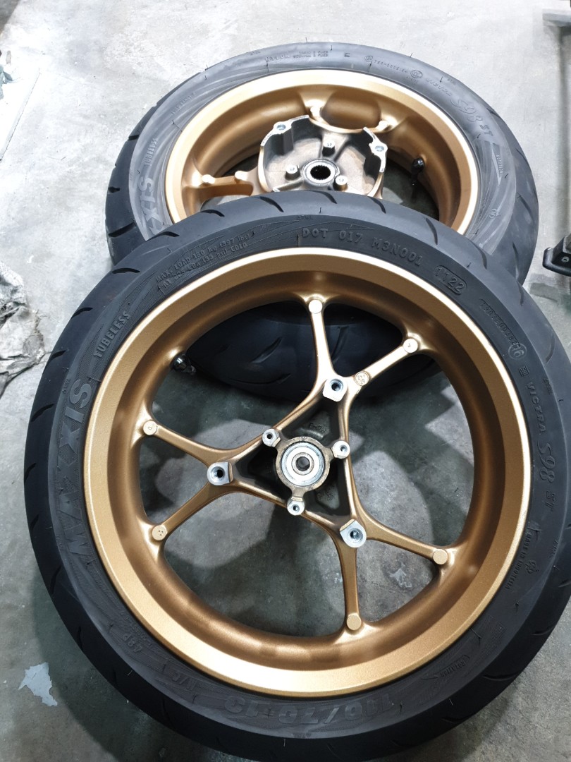NMAX V2 Original Rims, Motorcycles, Motorcycle Accessories on Carousell