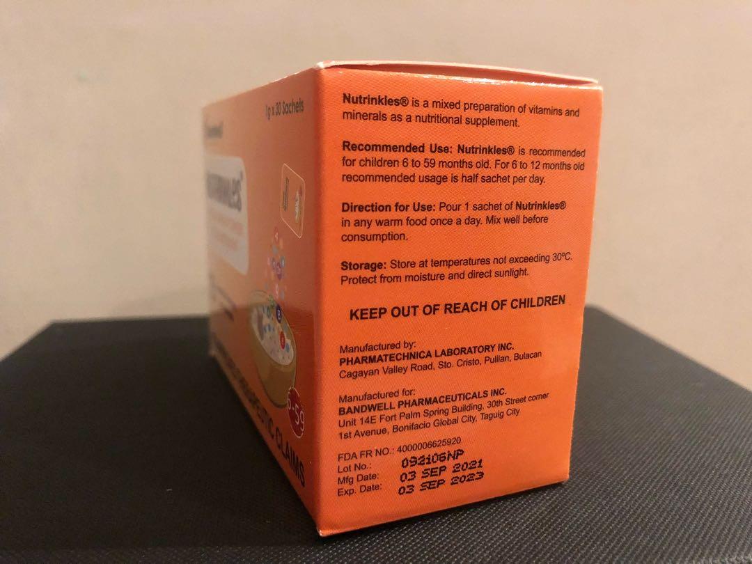 Nutrinkles Micronutrient Powder, Babies & Kids, Nursing & Feeding ...