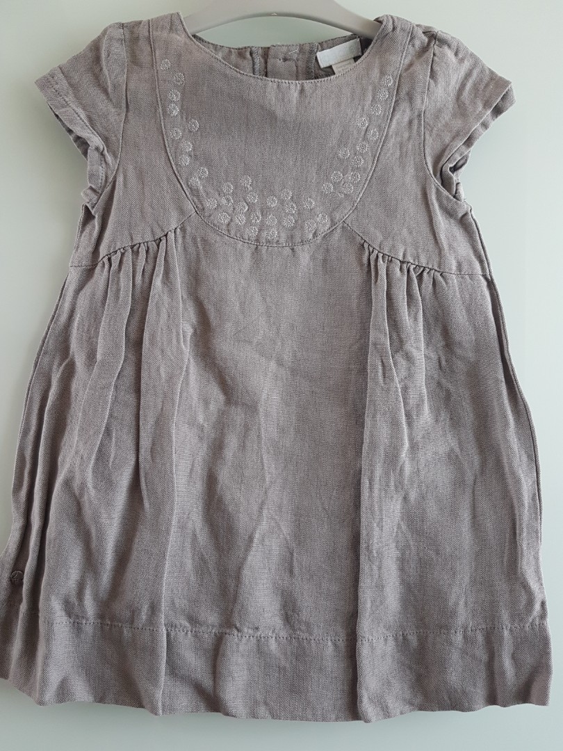 Obaibi Grey Dress, Babies & Kids, Babies & Kids Fashion on Carousell