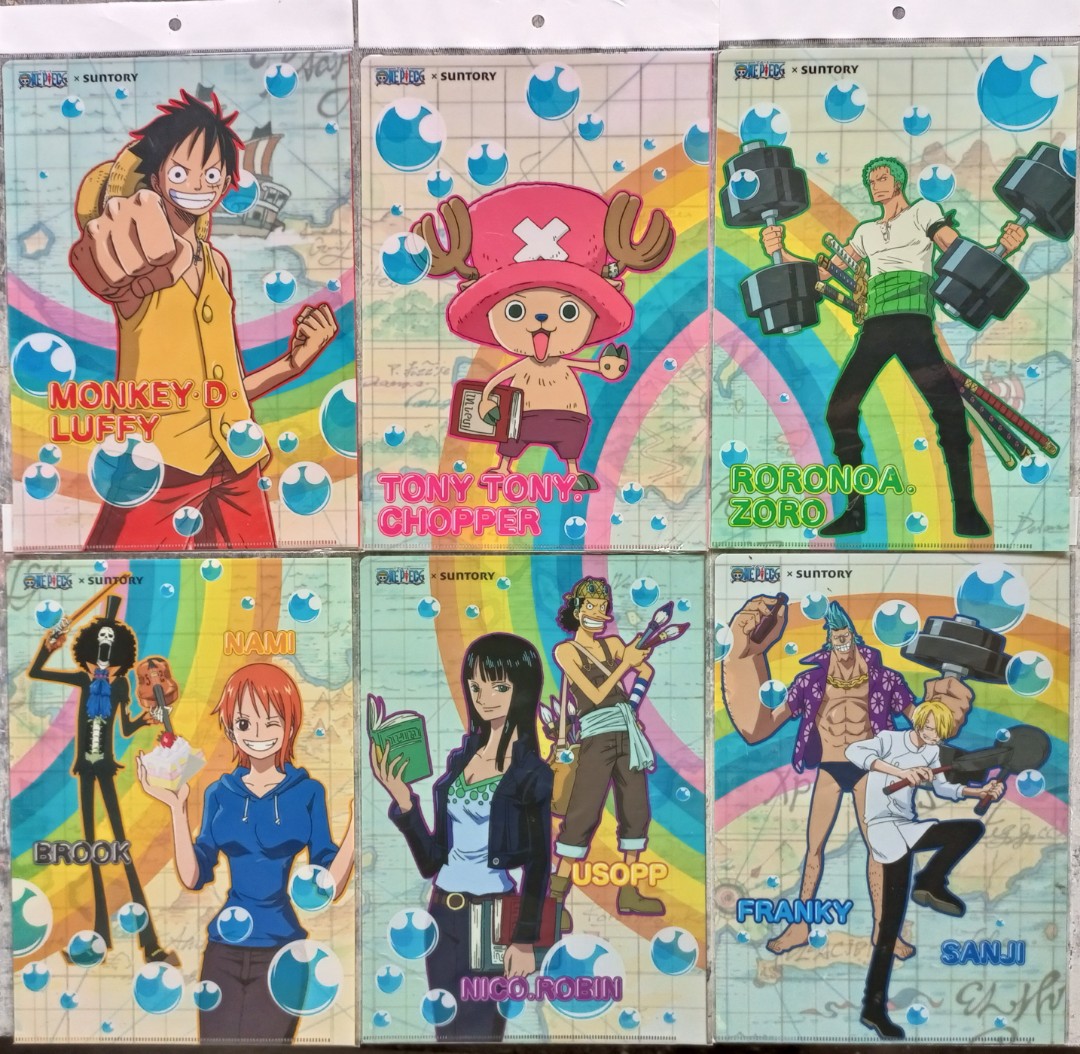 One Piece Clear Plastic Folder Set (Complete Crew), Hobbies & Toys ...