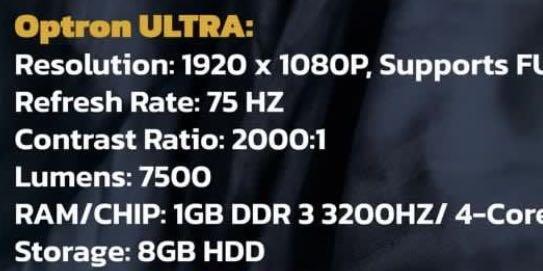 Optron Projector, TV & Home Appliances, TV & Entertainment, Projectors ...