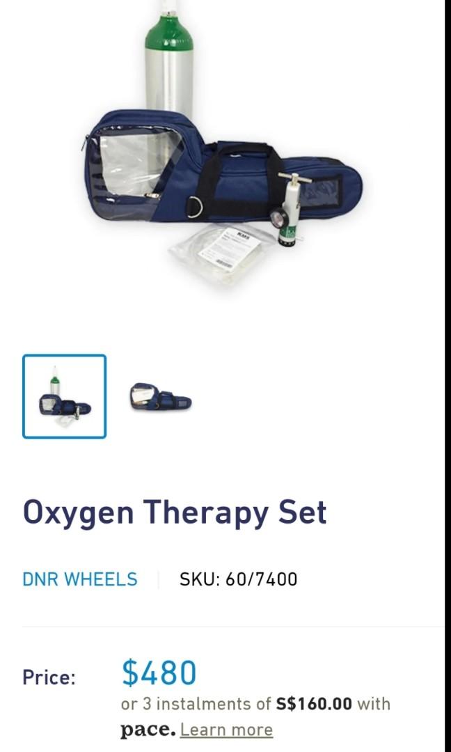 Oxygen therapy set Oxygen cylinder, Health & Nutrition, Assistive ...