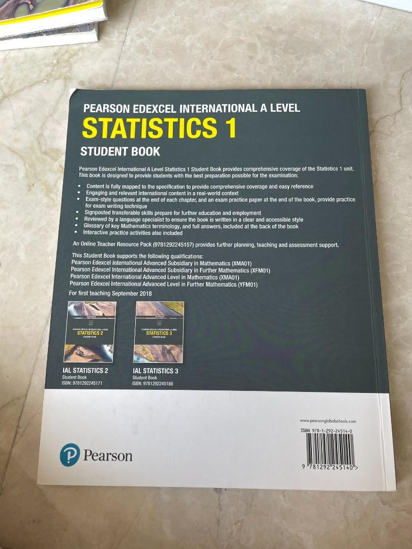 PEARSON EDEXCEL A LEVEL MATHS STATISTICS 1 STUDENT BOOK, Hobbies & Toys ...