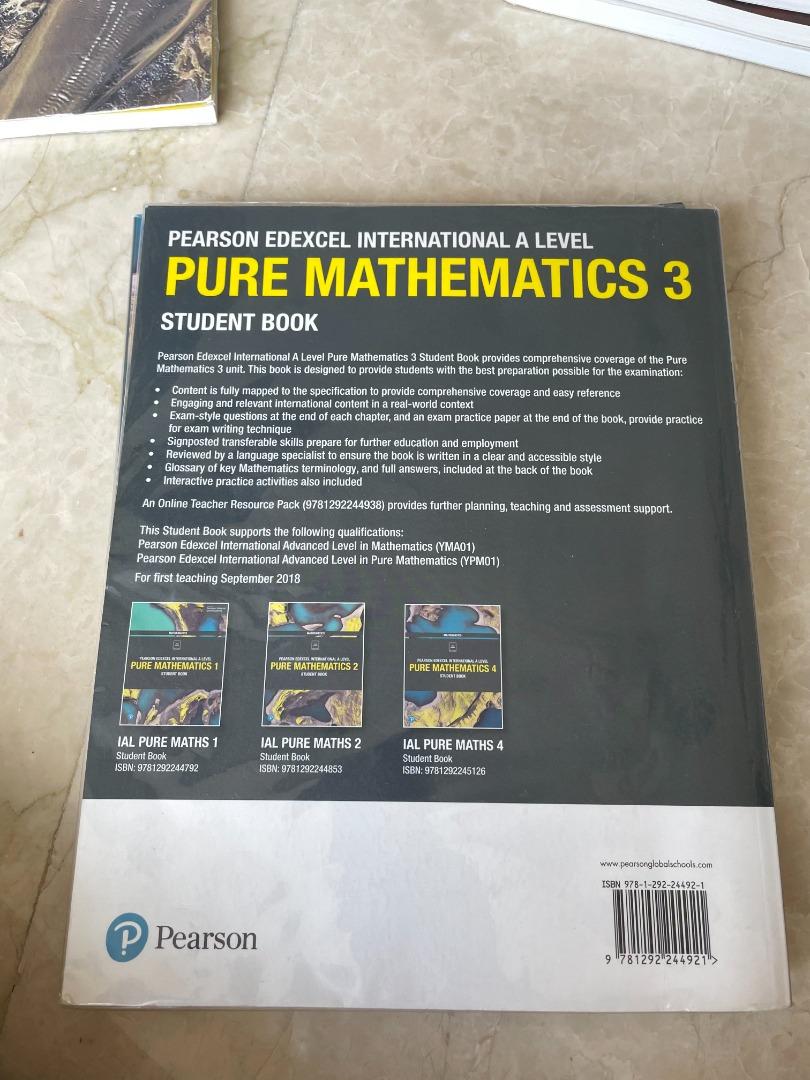 PEARSON EDEXCEL A LEVEL MATHS PURE MATHS 3 STUDENT BOOK, Hobbies & Toys ...