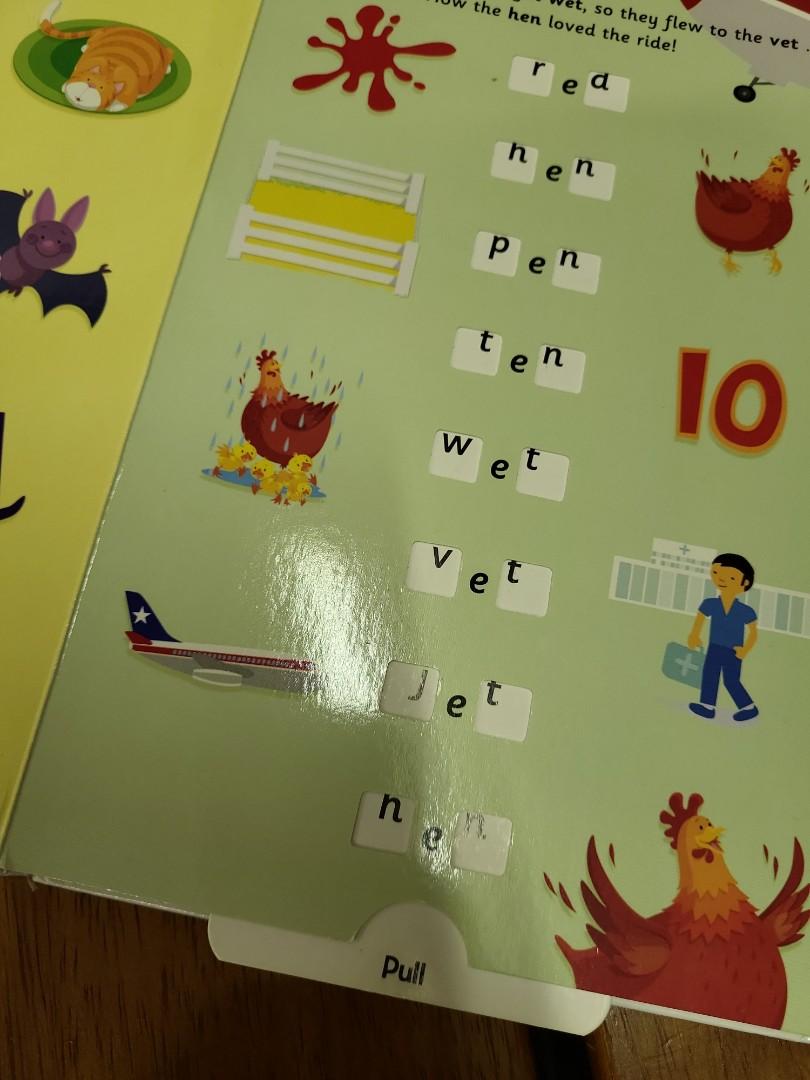 Phonics Fun with Pull the tab, 興趣及遊戲, 書本 & 文具, 小朋友書 - Carousell