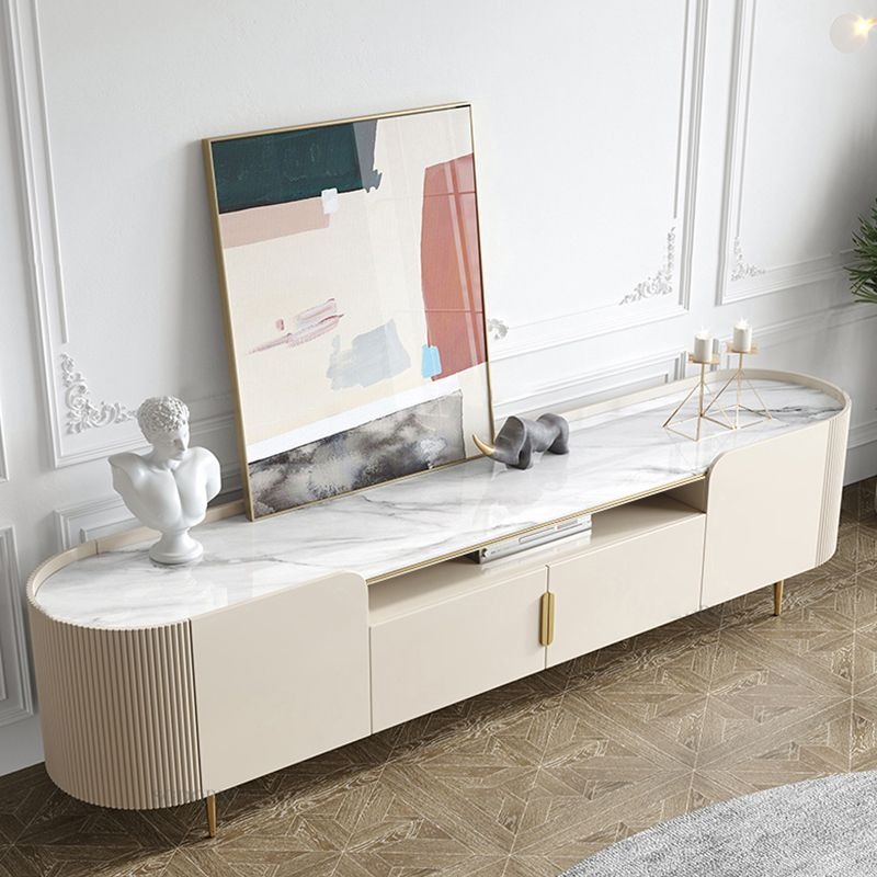 PREODERS! ROUNDED TV CONSOLE W/ SINTERED TOP, Furniture & Home Living ...