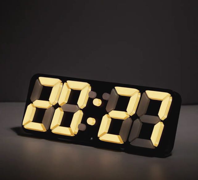 Rainbow LED Clock, Furniture & Home Living, Home Decor, Clocks on Carousell