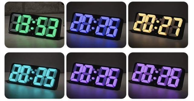Rainbow LED Clock, Furniture & Home Living, Home Decor, Clocks on Carousell