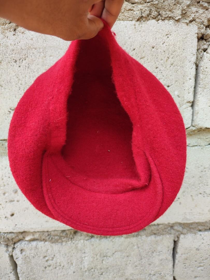 Red Beret French Parisian Hat. (100% Wool), Men's Fashion, Watches ...