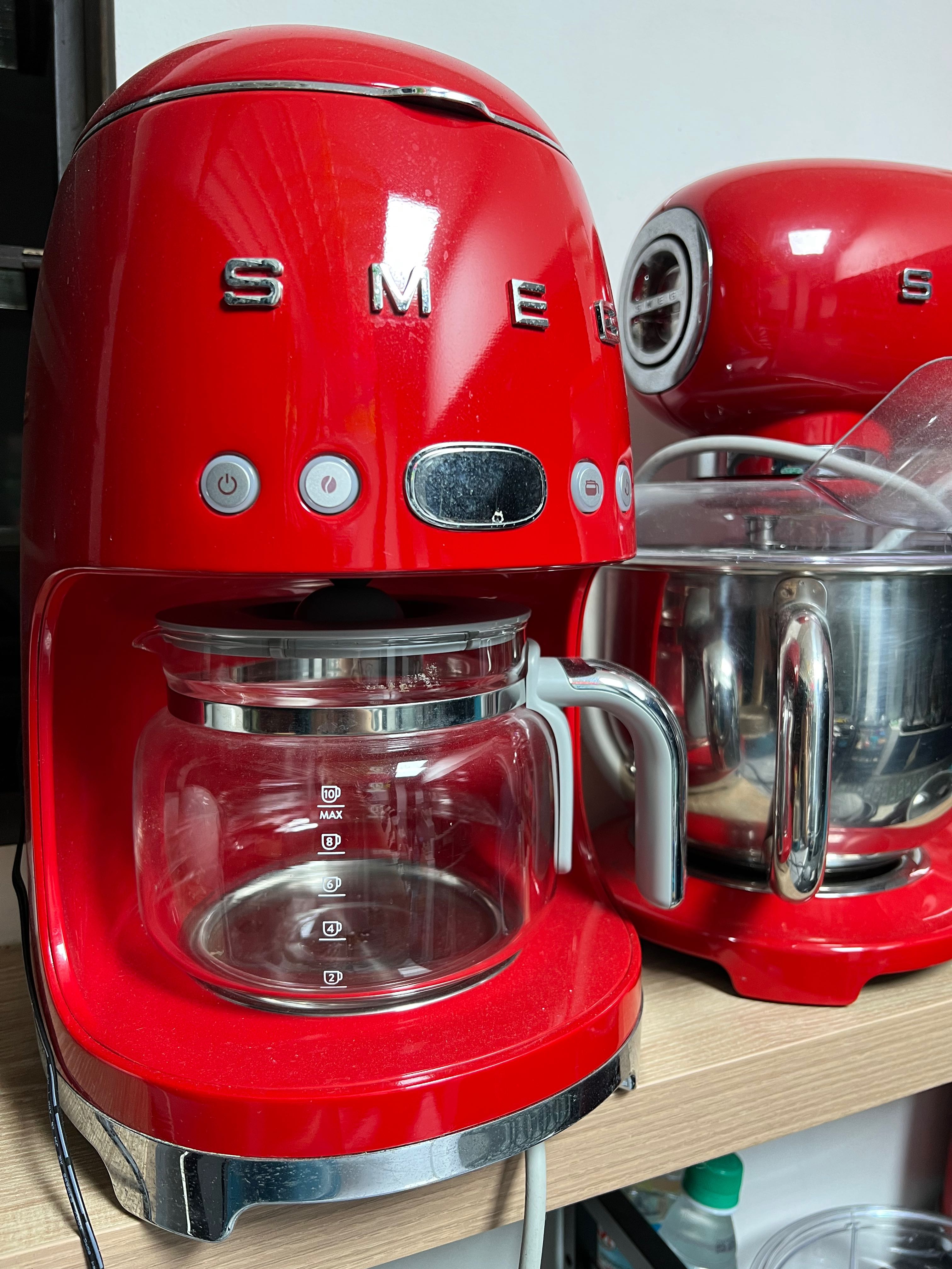 Red Smeg Drip Filter Coffee Maker, TV & Home Appliances, Kitchen ...