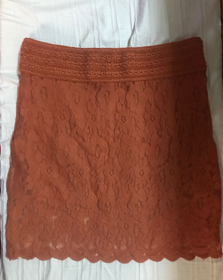 Rust skirt, Women's Fashion, Bottoms, Skirts on Carousell