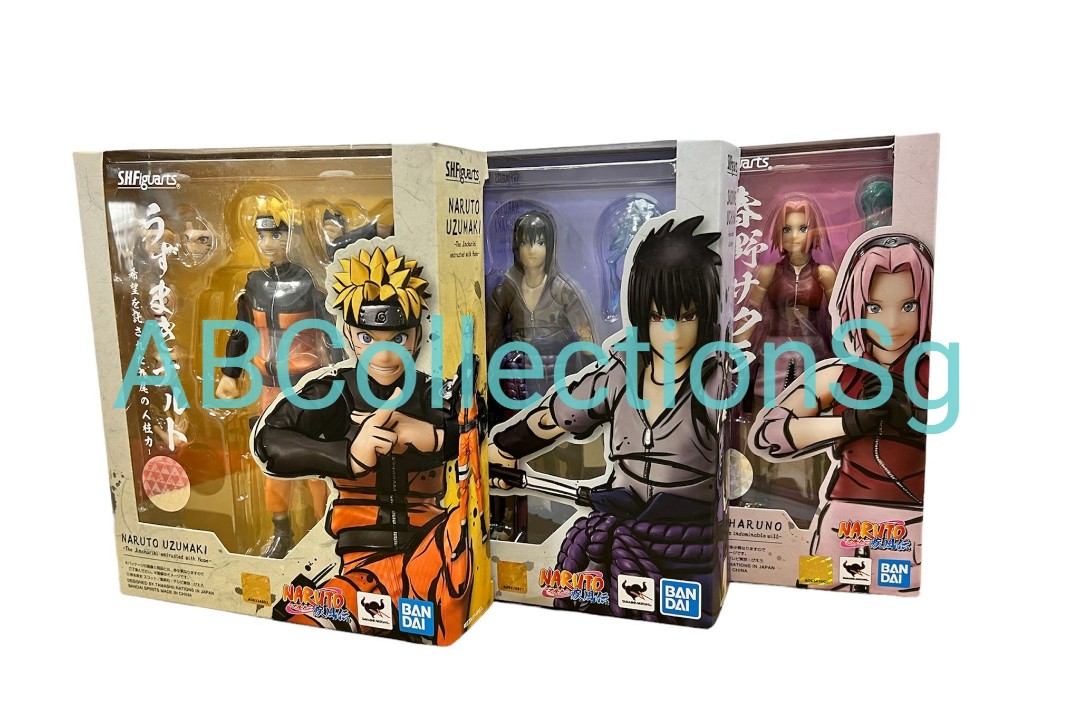 ShFiguarts SHF Naruto Shippuden Naruto Uzumaki & Sasuke Uchiha & Sakura ...
