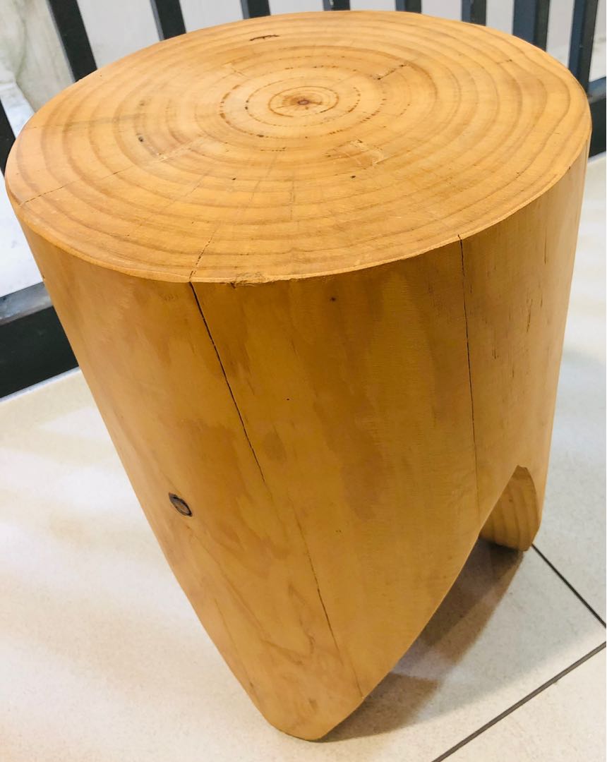 Solid Wood Stump : Side Table / Stool, Furniture & Home Living ...