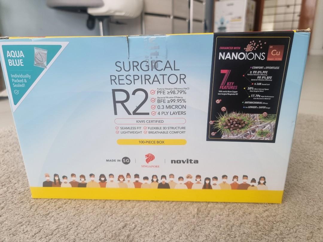 Surgical Respirator R2 Mask, Health & Nutrition, Face Masks & Face ...
