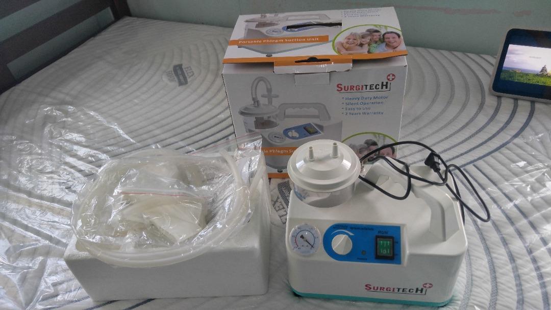 Surgitech Portable Phlegm Suction Unit, Health & Nutrition, Medical ...
