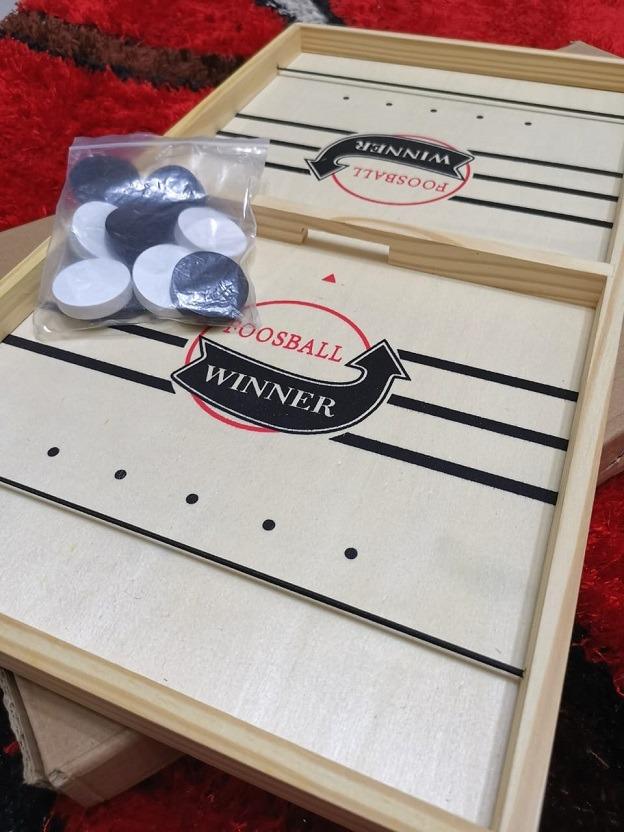 BIG! Table Foosball Catapult Sling Puck Game. Permainan Lastik, Hobbies ...